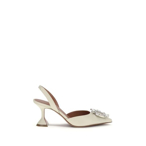 Amina Muaddi | Shoes | Amina Muaddi White Calf Leather Bos Taurus High ...